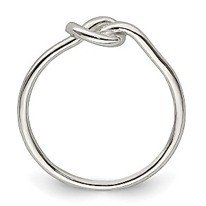 925 Sterling Silver Solid Polished Knot Ring Size 6 Jewelry for Women