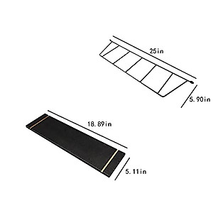 Abrihome® Hanging Wall Wood Shelf, 3 Tier Floating Wall Shelves with Metal Bracket Storage Plant Shelves Decor for Kitchen Bathroom Living Room Bedroom Office(Black)