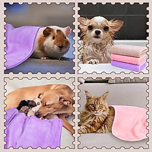 Ladadee 6 Pack Guinea Pig Blankets Soft Fleece Cage Liner for Hamster Rabbit etc Small Animal, Guinea Pig Washable Pee Pads Bedding Blankets