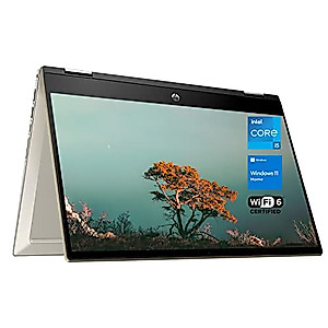 HP Pavilion x360 2-in-1 Laptop, 14" FHD Touchscreen Display, Intel Core i5-1135G7 Processor, 32GB RAM, 1TB SSD, Media Card Reader, Fingerprint Reader, HDMI, Wi-Fi 6, Windows 11 Home, Gold