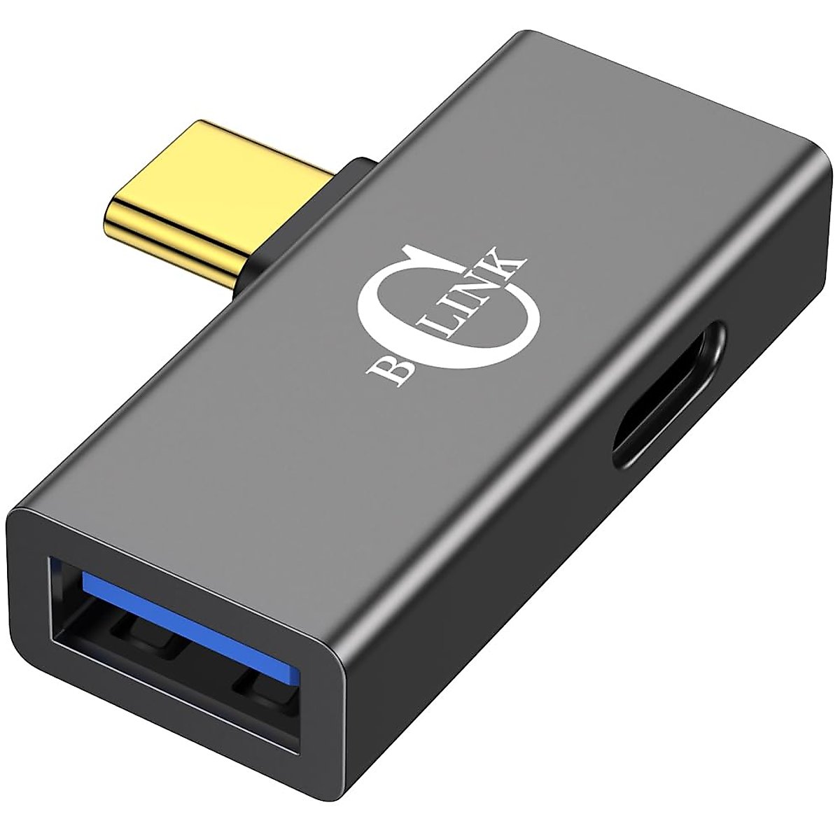 BCLINK 2-in-1 USB C to USB 3.1 Adapter with 100W Charging Port, Thunderbolt 4/3 OTG Converter for Meta Quest 2, iPhone 15, MacBook, iMac, iPad and More - Space Gray