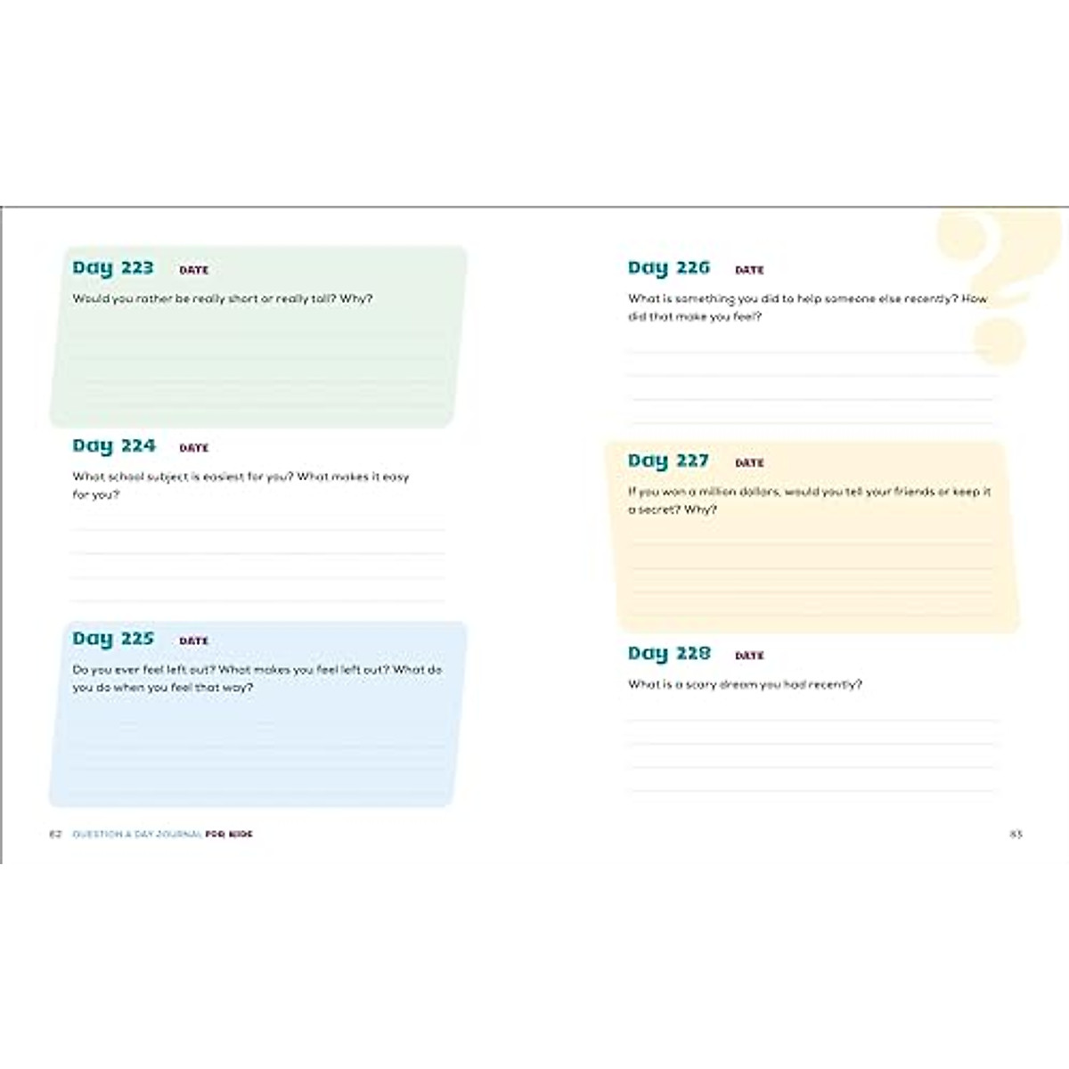 Question a Day Journal for Kids: 365 Days to Capture Memories and Express Yourself