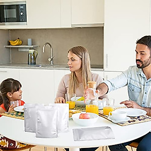 Zylooh Mylar Bags 50 Pcs – 1 Quart, 7.4 Mil, 7 x 10 Inches – Odour Free, Heat Resistant, Moisture Proof, Airtight Vacuum Seal Bag for Food Storage & More