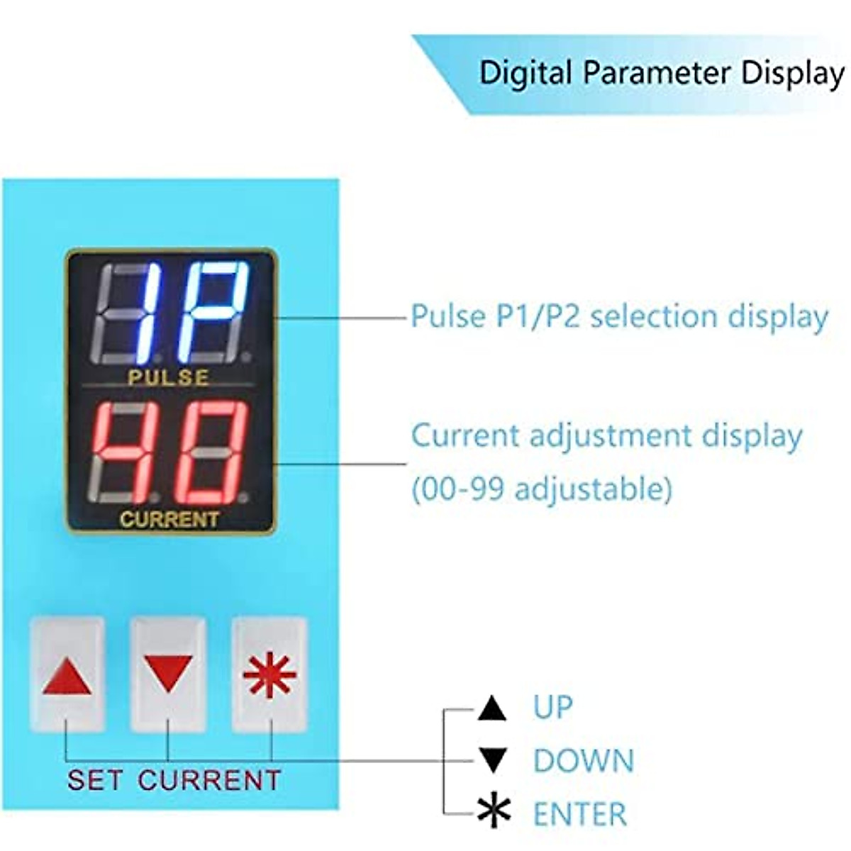 GAOMIN Battery Spot Welder 4.3kw High-Power Pulse Spot Welding Machine 737g Smart Precision Welding Large Battery Pack Induction,with 70bn Spot Welding Pen,Wire-Controlled Foot Switch