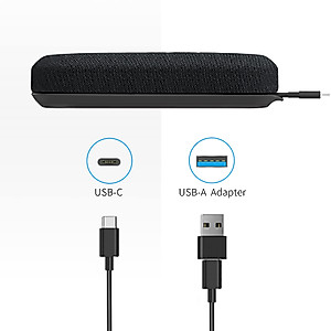 USB Speakerphone, Conference Computer Speaker with Microphone for Virtual Meetings, 360° Voice Pickup, Echo CancellationNoise Reduction, Plug and Play, Compatible with Zoom, Teams, Skype and more