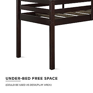 Dorel Living Milton Junior Twin Loft Bed, Espresso