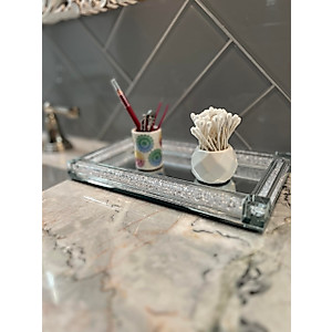 Home Haven Qtip Holder - Boho Mandelas Design - Q Tip Holder for Bathroom, Floss Pick Holder, Cotton Swab Holder, Bathroom Sink Decor, Flosser Holder, Bathroom Vanity Decor, Cute Bathroom Decor