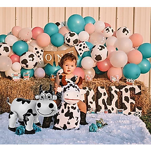 3D Cow Balloon for Western Cowboy Party Decorations,Cute Self Standing Cow Balloons for Western Cowgirl Theme Birthday Party Favor Supplies Decor