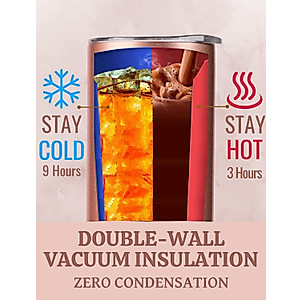 Onebttl Nurse Gifts for Women Stainless Steel Tumbler 20 oz With Lid and Straw, Gifts for Nurses for Birthday, Thanksgiving, Christmas, Nurses Week - I WILL STAB YOU - Rose Gold