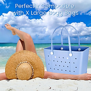 TROYSINC Clear Beach Bag Organizer Accessories Compatible with Bogg Bag X Large Size, Insert Divider Pouch Zipper for Bags, 5 Pocekets, Original Your Bag and Divide