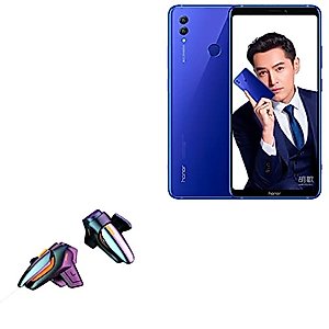 BoxWave Gaming Gear Compatible with Honor Note 10 (Gaming Gear by BoxWave) - Touchscreen QuickTrigger, Trigger Buttons Quick Gaming Mobile FPS for Honor Note 10 - Jet Black