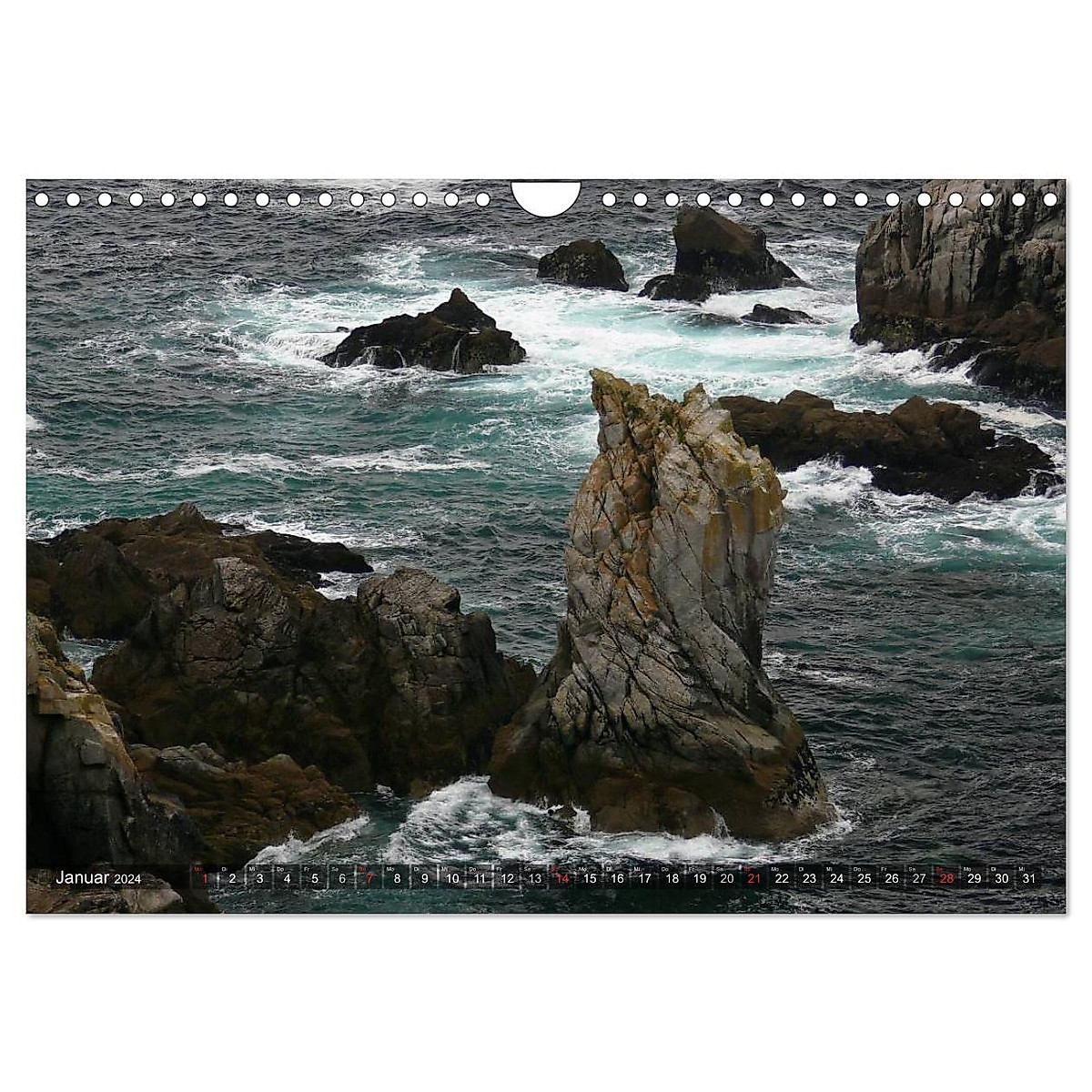 Rock in the surf (Wall Calendar 2024 DIN A4 Landscape), CALVENDO 12 Month Wall Calendar