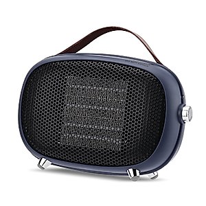 Small Space Heater Fan Portable Electric Space Heater for Bedroom with Tip-Over & Overheat Protection Mini Ceramic Heater for Office Desk Indoor Use