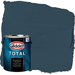 Glidden Total Interior Wall Paint & Primer All-in-One, Sailor's Coat/Blue, Eggshell, 1 Gallon