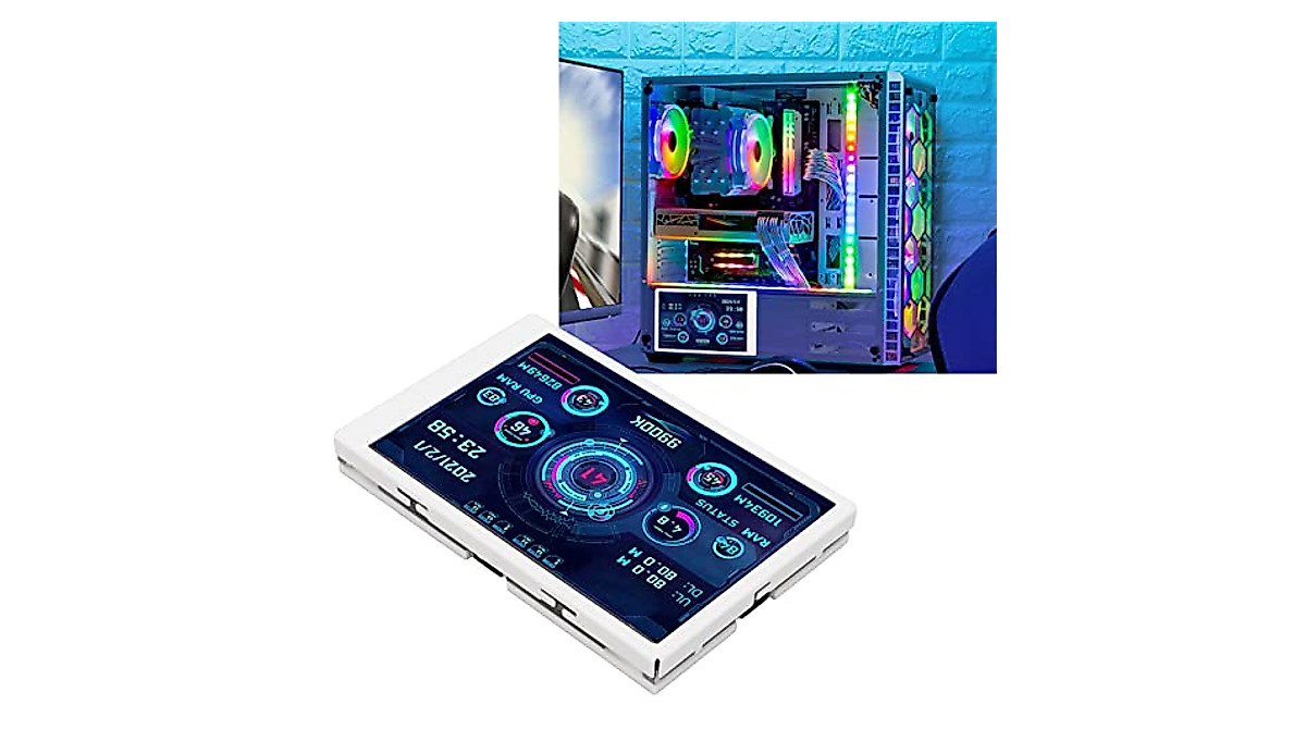 PC Sensor Panel Display, Plug and Play 320x480 Computer Temp Monitor ...