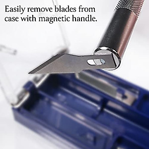 WA Portman 7 Piece Precision Hobby Knife Set - 6 Carbon Steel Art Knife Blades - Precision Knife Set - 7 Piece Craft Knife Kit - Hobby Knives - Exacto Knife Set Compatible - Art Knife Set