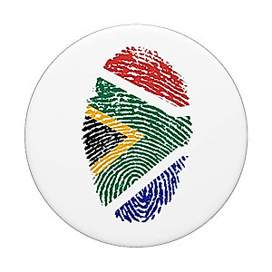 South Africa Fingerprint African Men Women Gift PopSockets Grip and Stand for Phones and Tablets