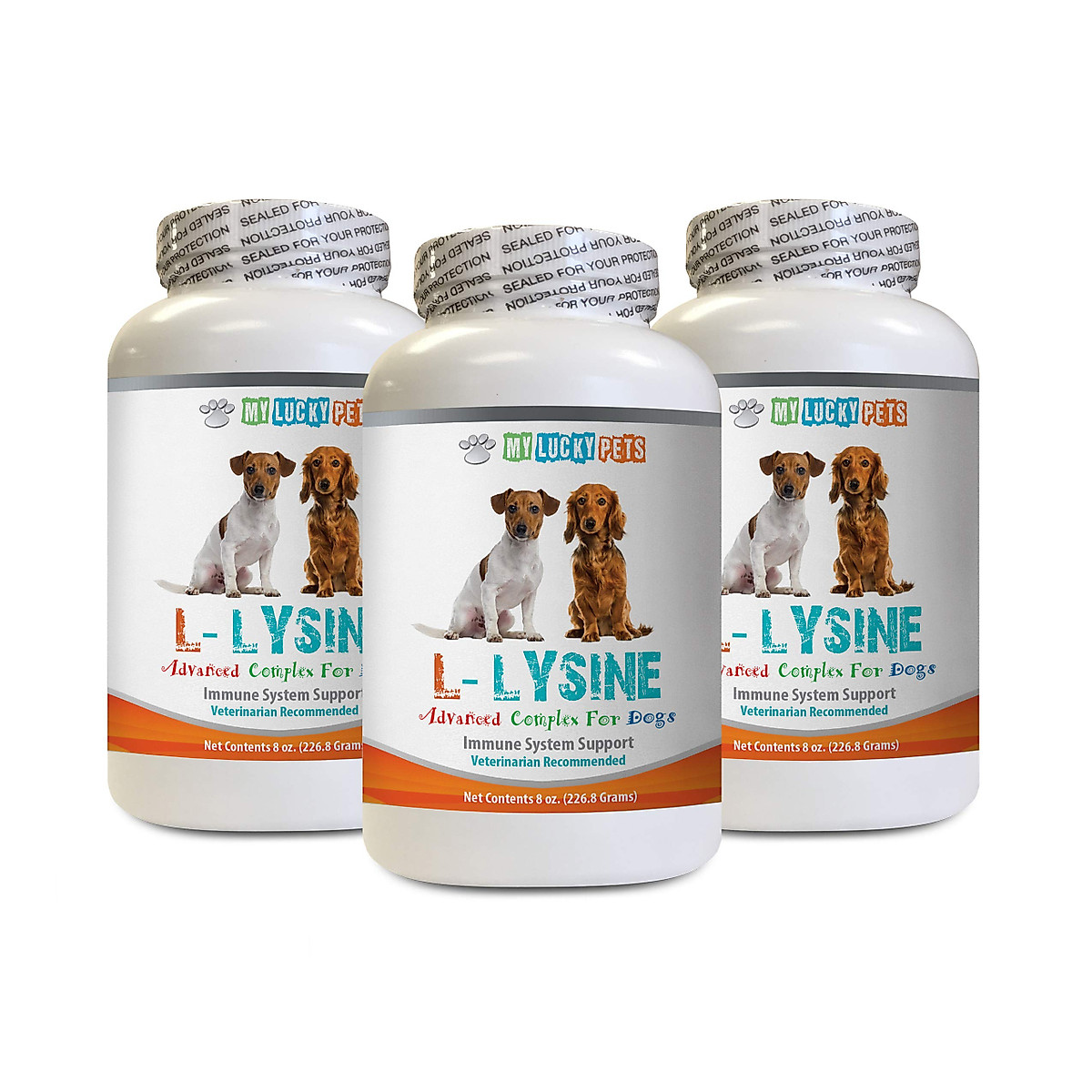 Dog Amino Acid Supplements - Dog LYSINE Powder - Pure Powder Form - Immune System Support - Vet Recommended - l-lysine for Dogs - 3 Bottle (24oz 680.4 Grams)