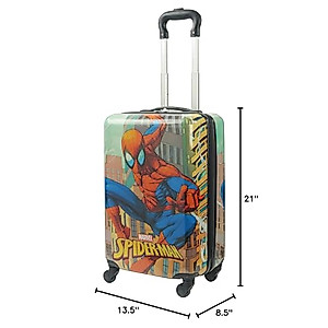 FUL Marvel Spider-Man Kids Rolling Luggage, Hardshell Carry On Suitcase with Wheels, Pastel