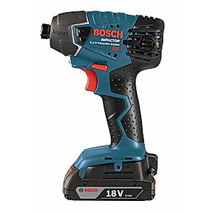 Bosch 25618-02 18-Volt Lithium-Ion 1/4-Hex Impact Driver Kit with 2 Batteries, Charger and Bag, Blue