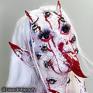 Mehron Makeup Paradise Makeup AQ Pro Size | Stage & Screen, Face & Body Painting, Special FX, Beauty, Cosplay, and Halloween | Water Activated Face Paint & Body Paint 1.4 oz (40 g) (White)