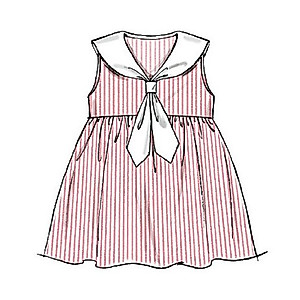 McCall Pattern Company M6913 Toddlers' Dresses and Tie Ends, Size CAA