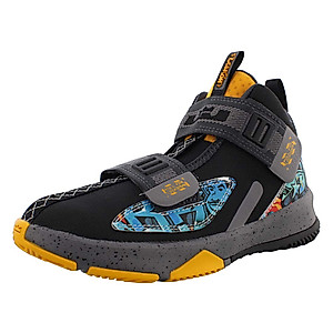 Nike Lebron Soldier XIII Boys Shoes Size 12, Color: Black/University Gold/Gunsmoke