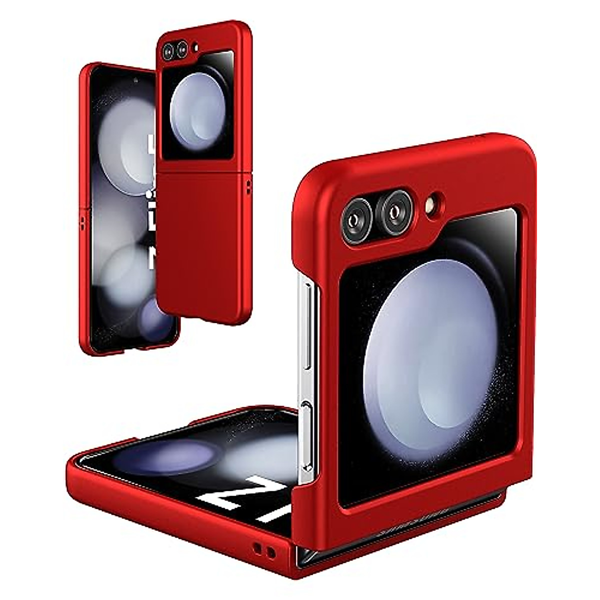 Foluu Slim Fit Case for Samsung Galaxy Z Flip 5 Case, Ultra Thin Matte PC with Non-Slip Grip Full Protection Protective Cover for Samsung Galaxy Z Flip5 5G 2023 (Red)