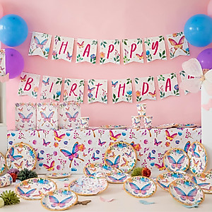 Butterfly Party Bags Pack of 16 – Printed Butterfly Gift Bags with Handles – Sturdy Butterfly Goodie Bags for Treats & Gifts | Stylish Butterfly Candy Bags, Ideal for Any Butterfly Themed Party