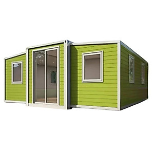 Galvanized Steel Outdoor Foldable Bedroom with Bathroom 20ft 40ft Folding Expandable Container Modular House