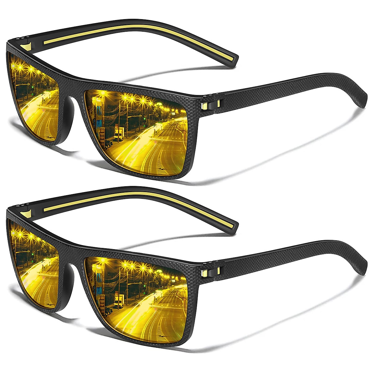 DioKiw Square Polarized Sunglasses for Men Vintage Style Driving Travel Sun Glasses Lightweight Frame UV Protection Goggles