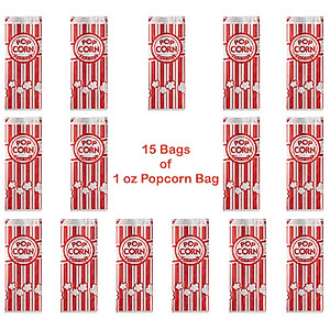 Ultimate Movie Night Popcorn Kit Bundle of Golden Barrel Butter Flavored Coconut Oil ( 32 oz ) and Flavacol Seasoning Salt ( 35 oz ) with 20 of Popcorn Bag (15 bags of 1 oz and 5 bags of 32 oz ) and Healthierr Sticker!!