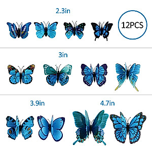 24PCS Butterfly Wall Decals Removable Butterflies Wall Sticker 3D Mural Stickers for Home Bedroom Kids Room Decor (Hollow out-Black/48PCS)