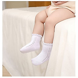 MOMSMENU Baby Socks Unisex Cotton Soft for Infant Toddlers Kids Boys Girls 0-12month 6 Pair