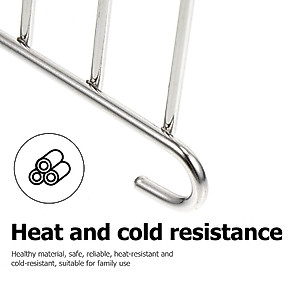 DOITOOL Toast Bread Rack Holder, 2Pcs 8 Slice Holes Stainless Steel Tool Cooling Grid Bread Rack Non- Stick Bread Loaf Stand Air Fryer Accessories Organizer