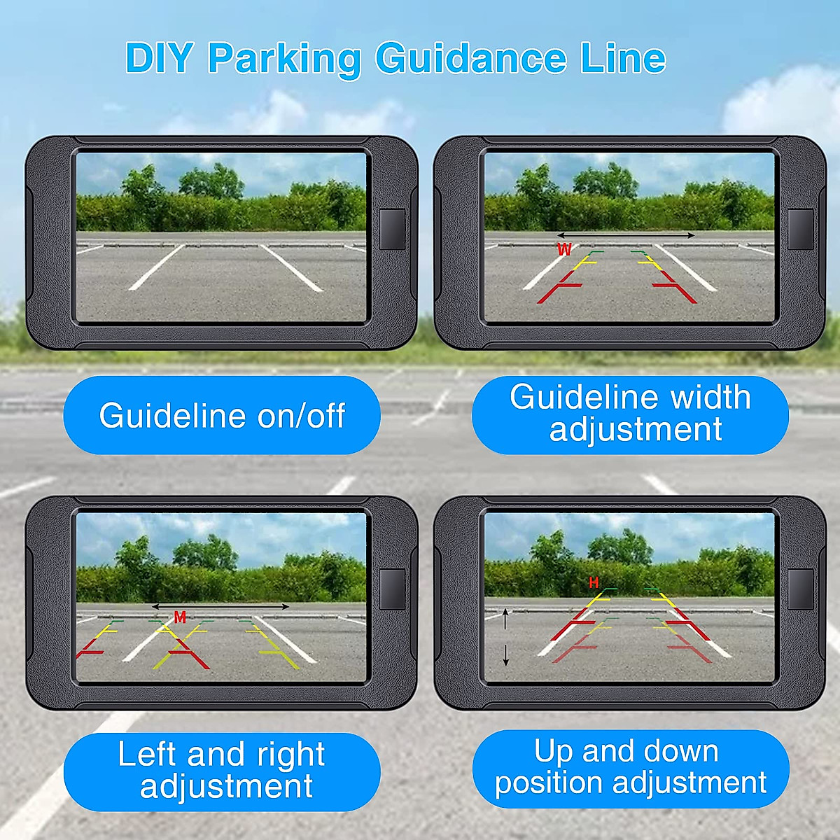 B-Qtech 7" Backup Camera and Monitor Kit, LCD Rear View Monitor with IP68 Waterproof 170 ° Wide Angle Night Vision Back up Camera for Truck,RV,Trailer,Bus,Vans,Vehicle