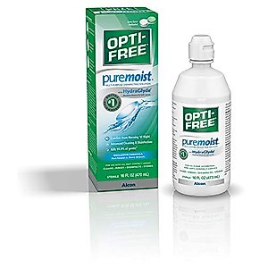 Opti-Free Puremoist Multi-Purpose disinfecting Solution with Lens case, 16 Fl Oz