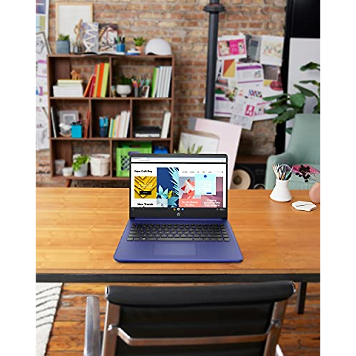 HP 14 Laptop, Intel Celeron N4020, 4 GB RAM, 64 GB Storage, 14-inch Micro-edge HD Display, Windows 10 Home, Thin & Portable, 4K Graphics, One Year of Microsoft 365 (14-dq0010nr, 2021, Indigo Blue)