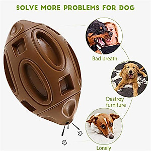 YUANDAO Dog Ball Dog Squeaky Toys for Aggressive Chewers, Almost Indestructible Rubber Puppy Chewing Ball with Squeaker Durable Pet Teeth Cleaning Toy for Medium and Large Breed