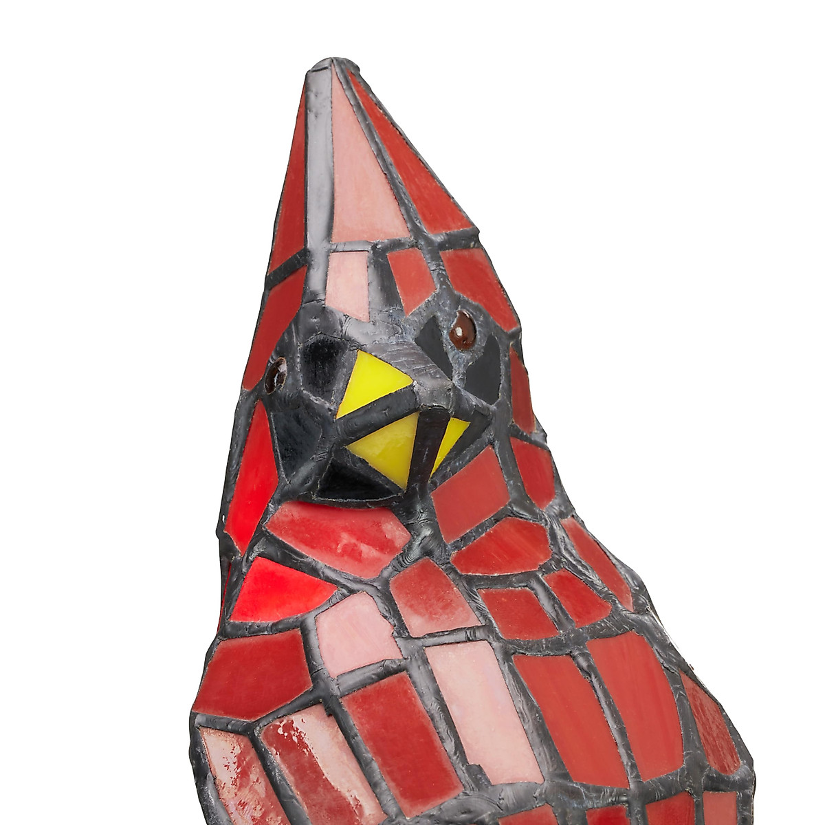 RIVER OF GOODS Stained Glass Bird Accent Lamp - 8" W x 13.5" H - Tiffany Style Table Lamps for Home, Office Desk, Bedroom, Nightstand - Blue Jay Decor