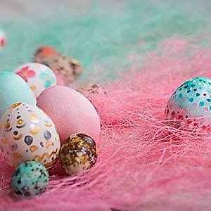 PEVOGON Pink Easter Grass Raffia Filler Paper Shreds for Easter Basket Gift Packaging Filling Egg Stuffer Party Supplies Decoration, 200G