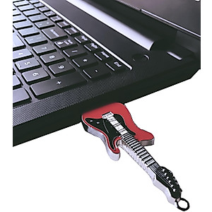 WooTeck 64GB Metal Guitar USB Flash Drive Red