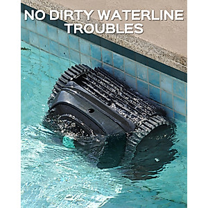 WYBOT C1 Cordless Robotic Pool Cleaners, Powerful Suction, Wall Climb Pool Robot with Intelligent Route Planning, Lasts 150Mins, Ideal for In-Ground Pools Up to 1,614 Sq.ft