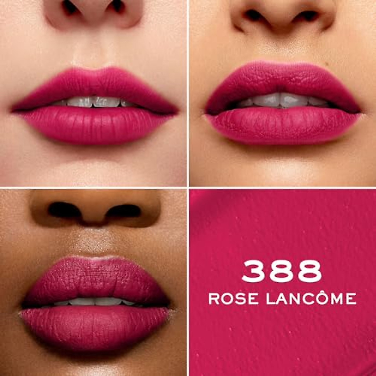 Lancôme L'Absolu Rouge Intimatte Hydrating Matte Lipstick - Buildable & Lightweight Formula with a Soft Matte Finish - Up To 12HR Comfort- 388 Rose Lancome: cool fushcia pink