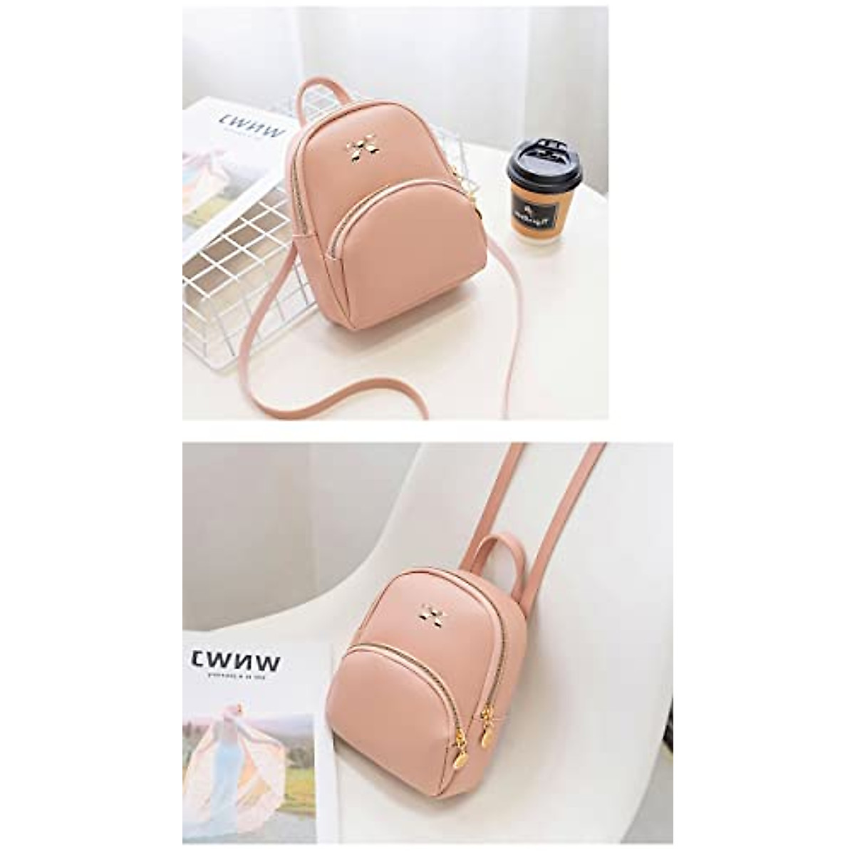 American Shield Cute Casual Daypack Backpacks Fashion Small Girl Women Man Mini Lightweight Purse Classical Basic Travel Water Resistant Bag for Work Event (Pink4)