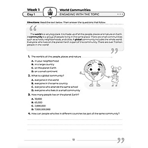 3rd Grade Social Studies: Daily Practice Workbook | 20 Weeks of Fun Activities | History | Civic and Government | Geography | Economics | + Video ... Each Question (Social Studies by ArgoPrep)