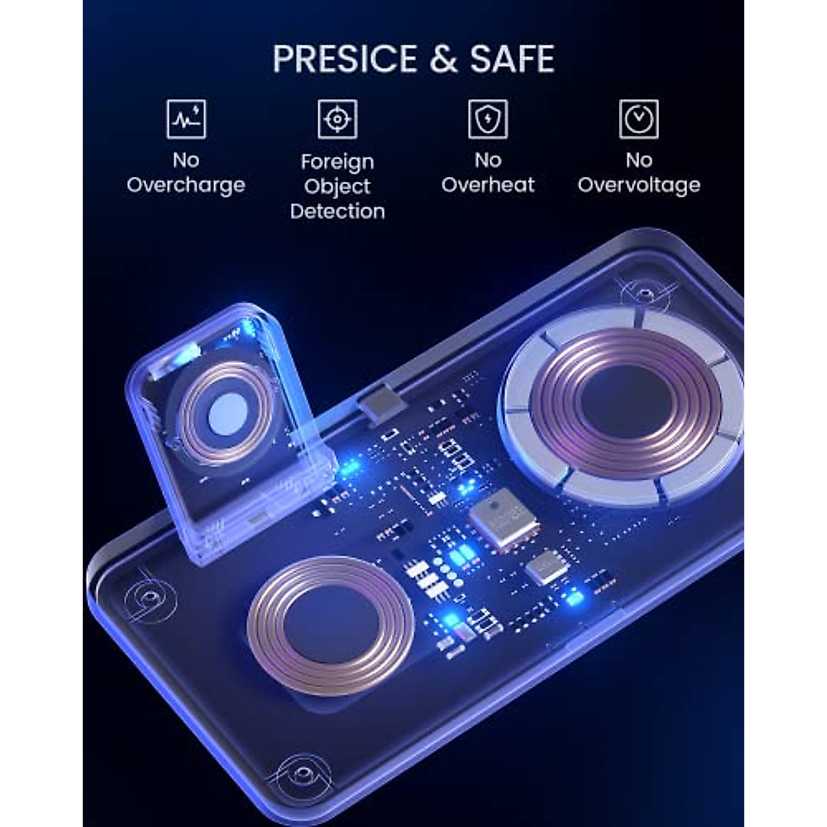 Wireless Charging Pad, GEEKERA 3 in 1 Magnetic Wireless Charger, Mag Safe Charging Station for iPhone 14/13/12 Pro Max/Pro/Mini, Apple Watch Ultra/SE/8/7/6/5/4/3/2, AirPods Pro/3