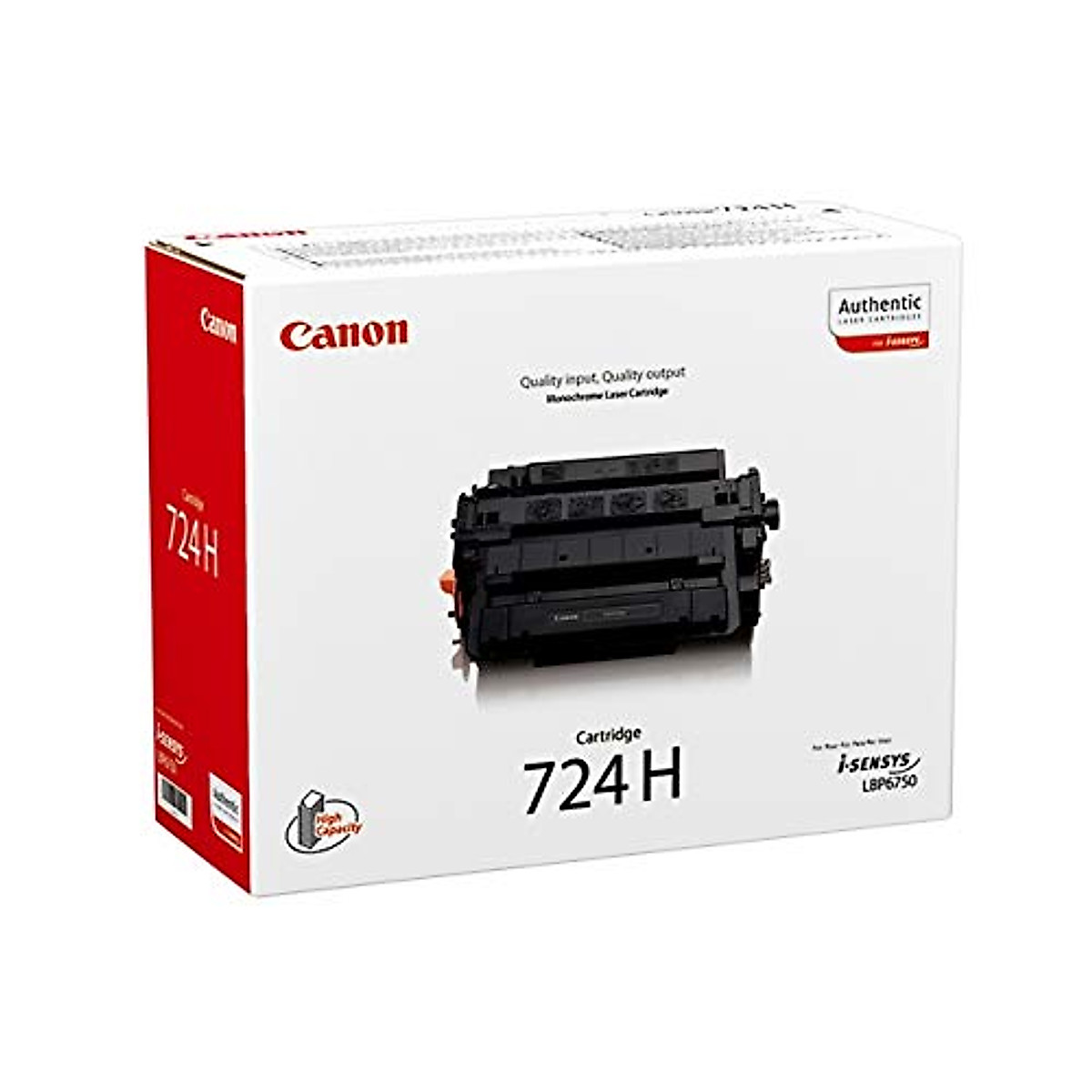 Canon 324 II Black High-Capacity Laser Toner Cartridge for ImageCLASS LBP6780dn Printer, 12500 Pages Yield