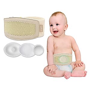 Umbilical Hernia Belt Baby Belly Button Band Infant Newborn Belly Support Band Wrap Baby Abdominal Binder Umbilical Truss Cord Adjustable Navel Band - Medium