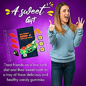 Fusion Select 2 Packs 22 Pieces Keto-Friendly Sushi Bento Gummies - Healthy Low Carb Sugar Free Snack Candies - Chewy Bites Sweetened with Allulose - Desserts High in Protein & Fiber - Total 44 Pieces